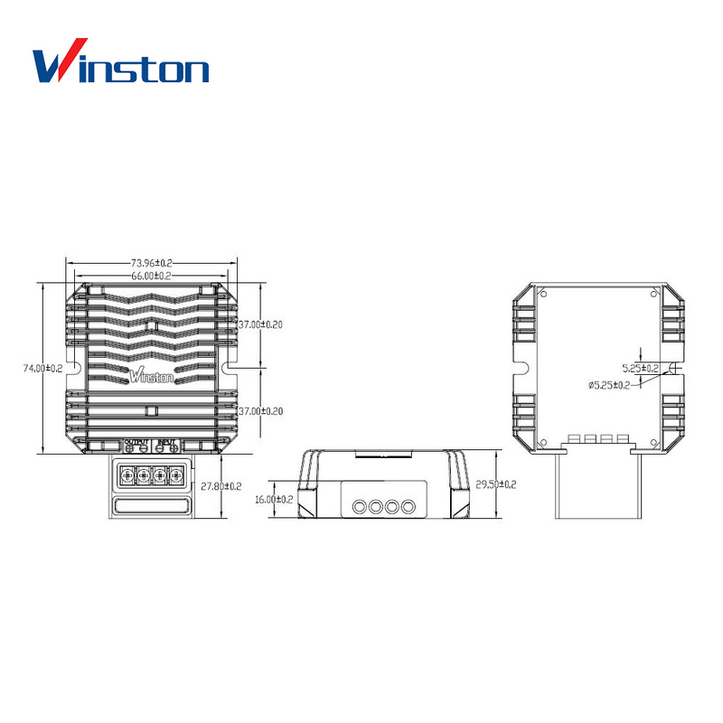 24V 48V 72V to 12V 10A Wide Input Range Isolated DC-DC Converter Step ...