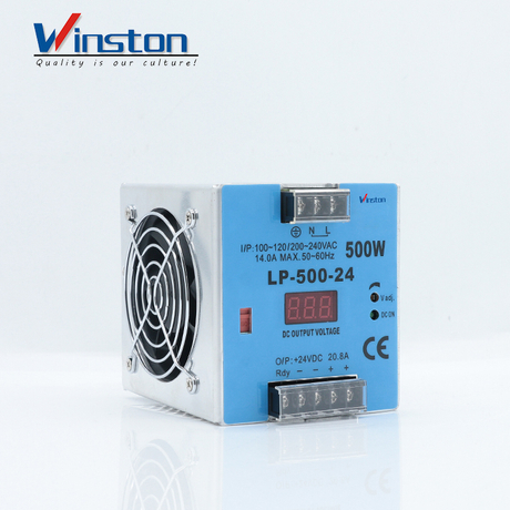 Winston LP500-24 20.8A 24Vdc 500W din rail housing 500w digital Switch ...