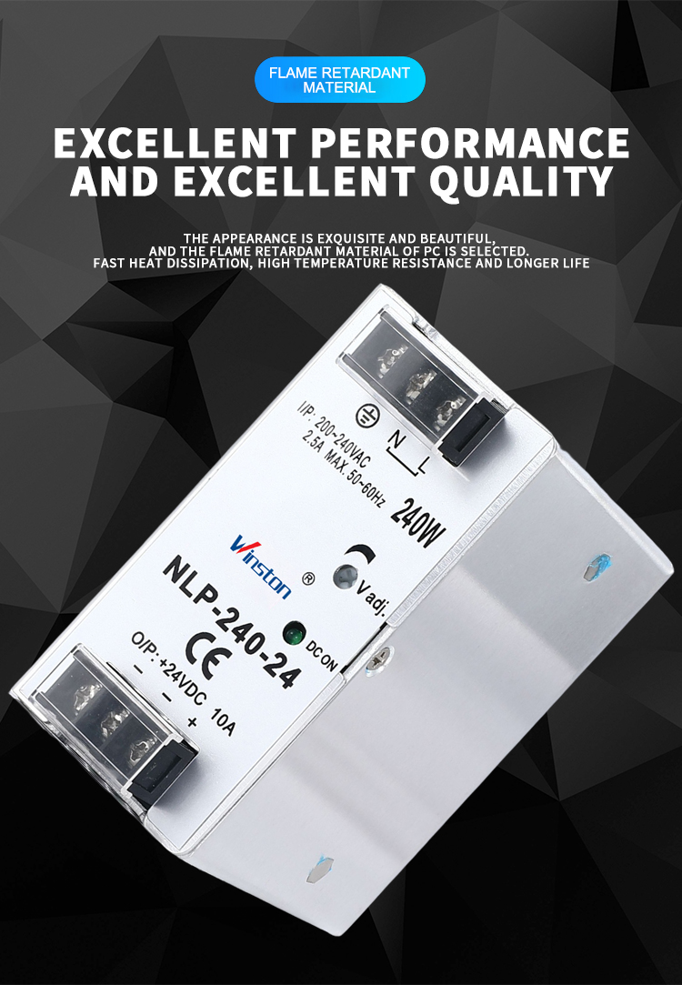NLP-240 240W 12V 24V 10A 16.6A Intelligent Din Rail SMPS - Buy 24v 10a ...