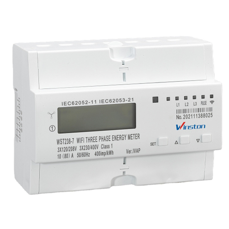 Three phase 4 wires din rail type smart WIFI electricity remote control ...