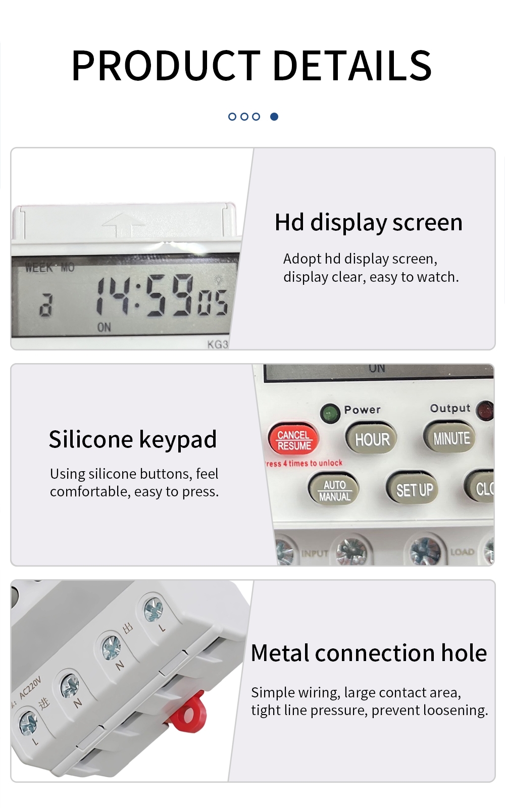 KG316T DIN Rail Mounting Programmable Mechanical Time Control Switch ...