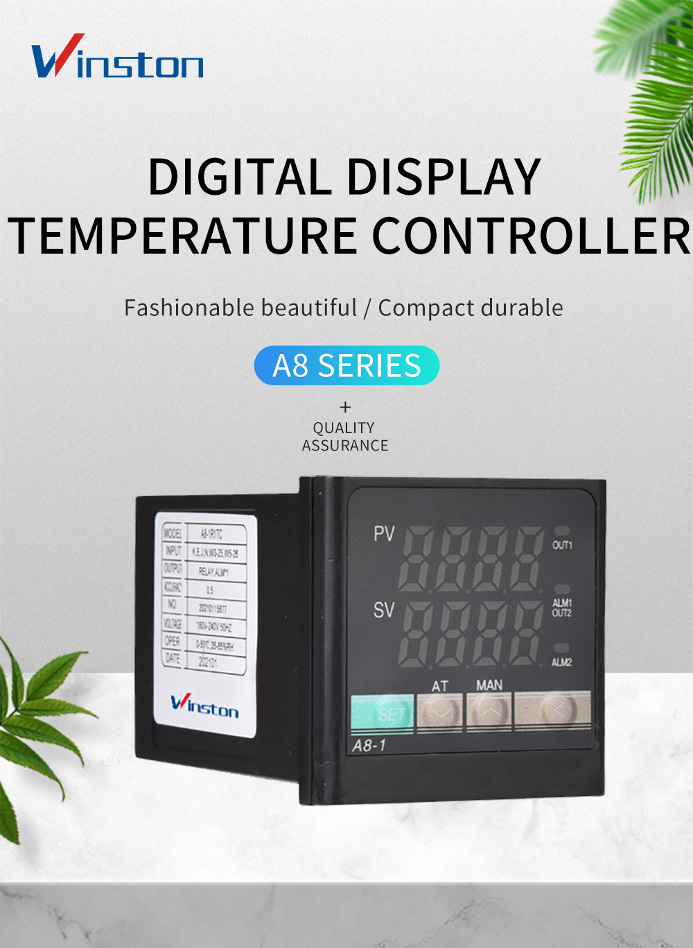 Winston A8 series Intelligent digital display temperature controller - Buy temperature ...